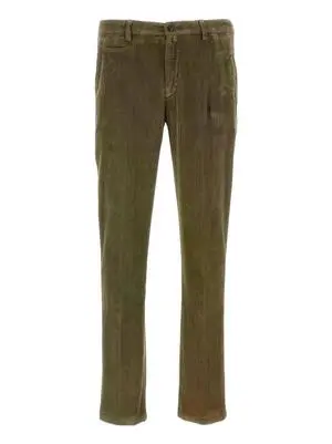 BRIGLIA 1949 Corduroy Effect Trousers - Green