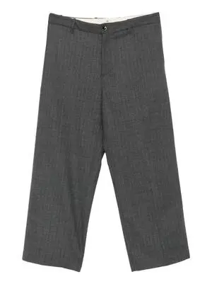 NINE:INTHE:MORNING Thiago Pinstripe Tailored Trousers - Grey