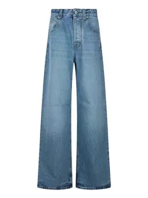 Jacquemus Wide Leg Denim Pants - Blue
