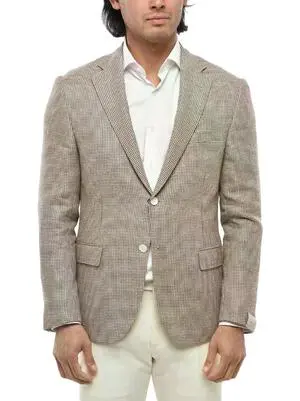 Corneliani Houndstooth-pattern Blazer - Brown