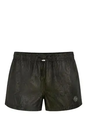 Philipp Plein Gothic Pattern Swim Shorts - Black