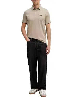AERONAUTICA MILITARE Logo-embroidered Polo Shirt - Neutrals