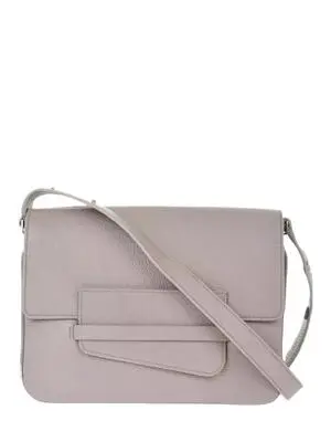 Il Bisonte Hammered Leather Shoulder Bag - Grey