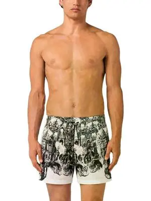 Philipp Plein Skull Hotel Swimming Shorts - White