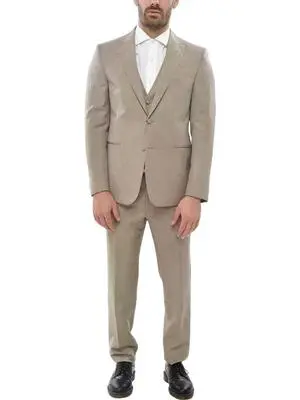 Corneliani Peak-lapel Three-piece Suit - Neutrals