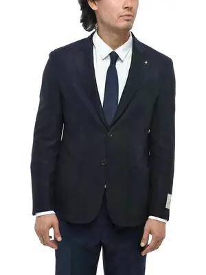 Corneliani Patch-pocket Single-breasted Blazer - Blue