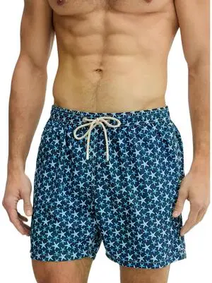 MC2 SAINT BARTH Starfish Print Swim Shorts - Blue