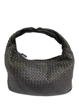 Bottega Veneta 2000s Intrecciato Veneta Shoulder Bag - Black