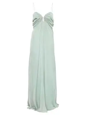 Raquel Diniz Raquel Diniz Ruched Maxi Dress Green