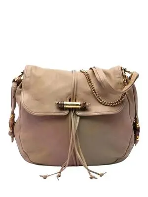 Gucci 2016-2026 Large Pebbled Calfskin Jungle Satchel - Neutrals