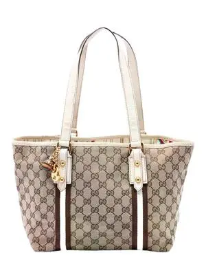 Gucci 2016-2026 Gg Canvas Web Jolicoeur Tote Bag - Neutrals