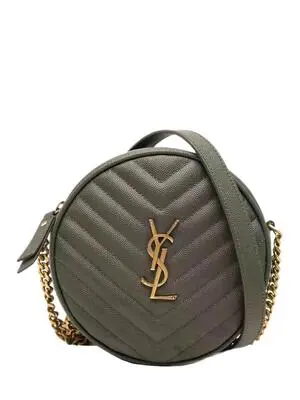 Saint Laurent Round Vinyl Camera Bag - Grey