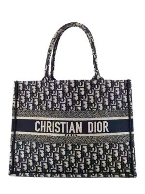 Dior Book Oblique Canvas Medium Tote Bag - Blue