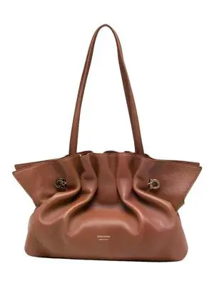 FERRAGAMO Gancini Shoulder Bag - Brown