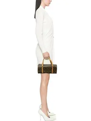 LOUIS VUITTON Monogram Papillon 28 Handbag - Brown