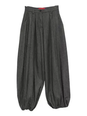 THELATEST Pleated Balloon-hem Wide-leg Pants - Grey