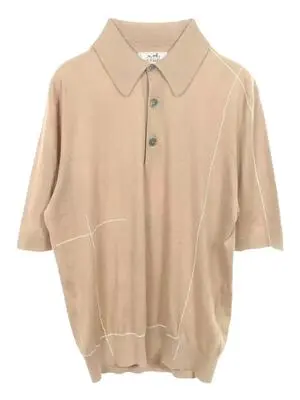 Hermès 2010s Contrast-stitch Polo Shirt - Neutrals