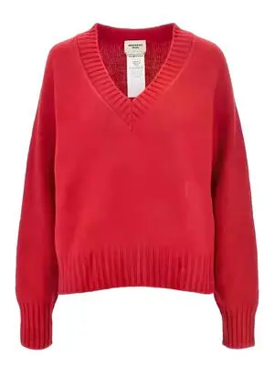 Max Mara V-neck Knitted Sweater - Red