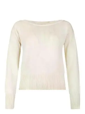 Max Mara Boat Neck Long Sleeve Sweater - Neutrals