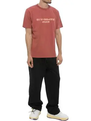 Off-White Logo-print Bacchus-print T-shirt - Red