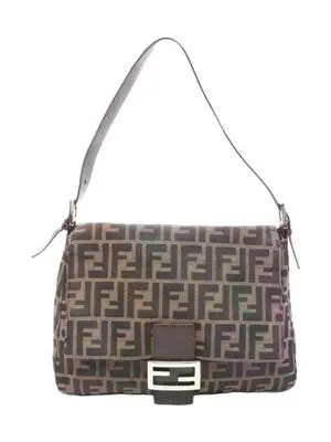 Fendi 2000s Mamma Baguette Shoulder Bag - Brown