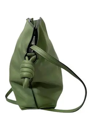 Loewe 1980s Flamenco Knotted Shoulder Bag - Green