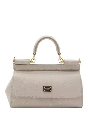 Dolce & Gabbana Mini Sicily Handbag In Dauphine Calfskin - Pink