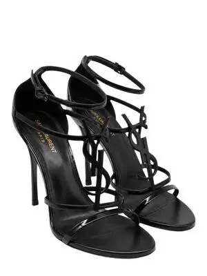 SAINT LAURENT Saint Laurent Cassandra Patent Leather Sandals