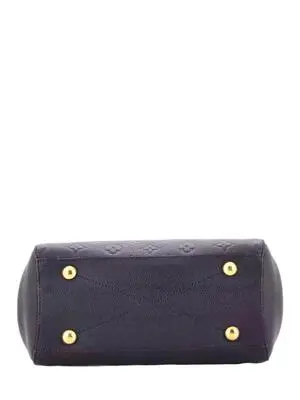 LOUIS VUITTON Monogram Empreinte Leather Satchel - Blue