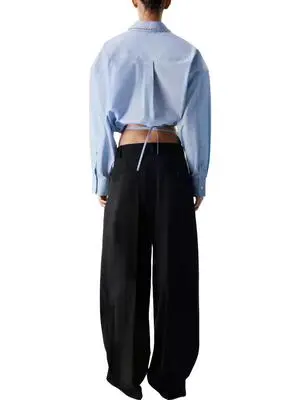 Alexander Wang Tropical Wool Tailored Pants - Black