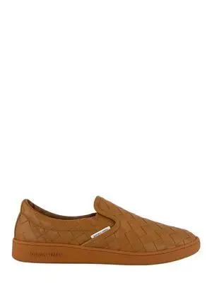 Bottega Veneta Sawyer Leather Slip-on Sneakers - Beige