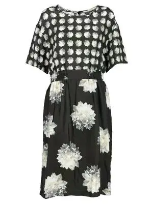 Max Mara Floral Print Maxi Dress - Black