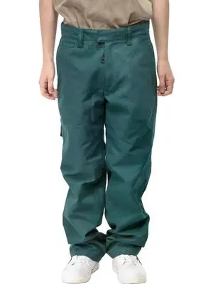 Off-White Paneled Twill Trousers - Green