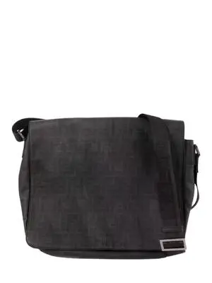 Fendi Zucchino Ff-monogram Shoulder Bag - Black