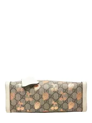 Gucci Small Gg Supreme Berry Padlock Tote Bag - Neutrals