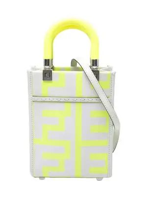 Fendi Leather Sunshine Shopper Tote - Yellow