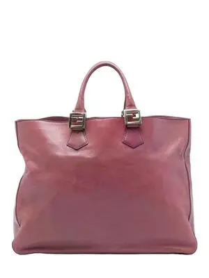 Fendi Fendi Large Leather Tote Bag Pink