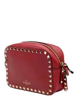 Valentino Garavani Rockstud Leather Camera Bag - Red