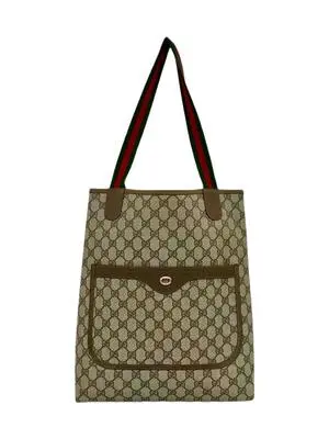 Gucci Gg Supreme Web Tote Bag - Neutrals
