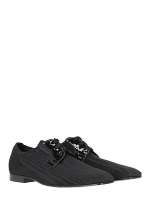 TOD'S Moiré Effect Lace-up Oxford Shoes - Black