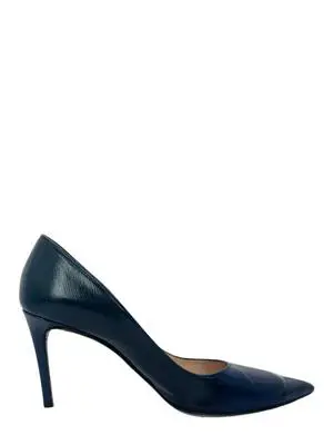 Prada Pointed-toe Patent Leather Stiletto Pumps - Blue