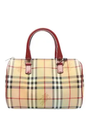 Burberry 2000s Haymarket Check Bowling Tote Bag - Neutrals