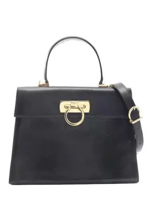 FERRAGAMO Gancini Flip-lock Tote Bag - Blue
