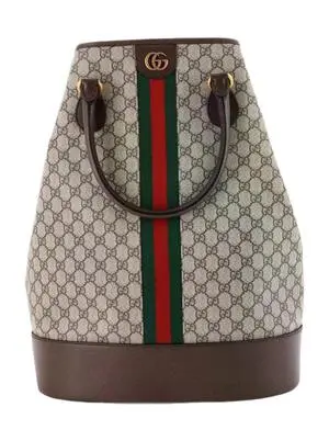 Gucci Savoy Duffle Gg Coated Canvas Tote Bag - Brown