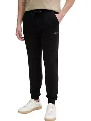 AERONAUTICA MILITARE Logo-embroidered Drawstring Track Pants - Black