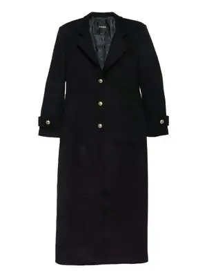 Pinko Single-breasted Coat With Notched Lapels - Blue
