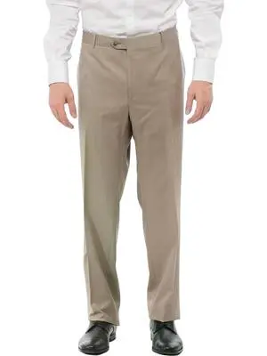 Corneliani Virgin Wool Tailored Trousers - Neutrals