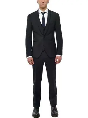 Corneliani Academy Satin-trim Suit - Black