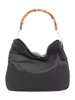 Gucci 2000s Bamboo Tote Bag - Black