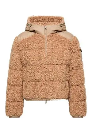 Moncler Alpestre Teddy Short Down Jacket - Beige